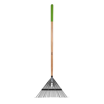 AMES Flat Tine Leaf Rake - Carbon Steel - Radway Bridge Garden Centre